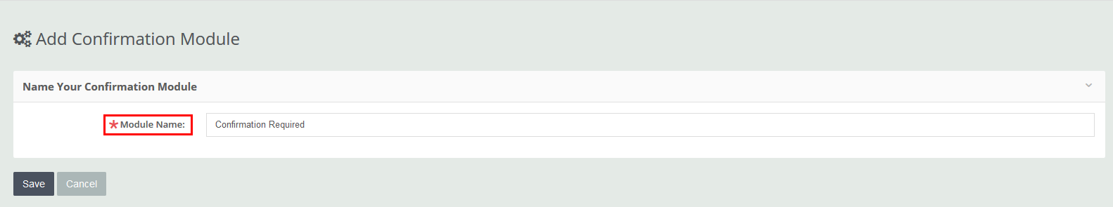 Confirmation Module