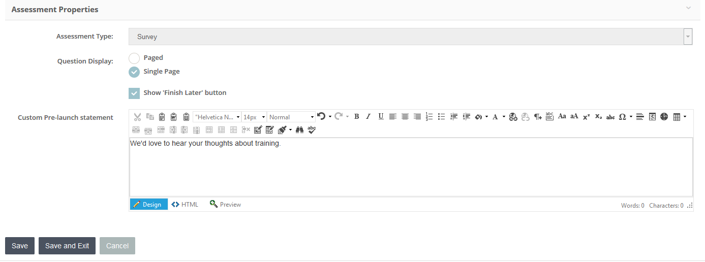 Assessment Module (Surveys)