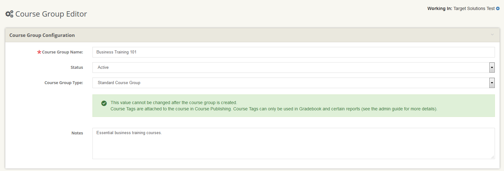 Creating a Course Group