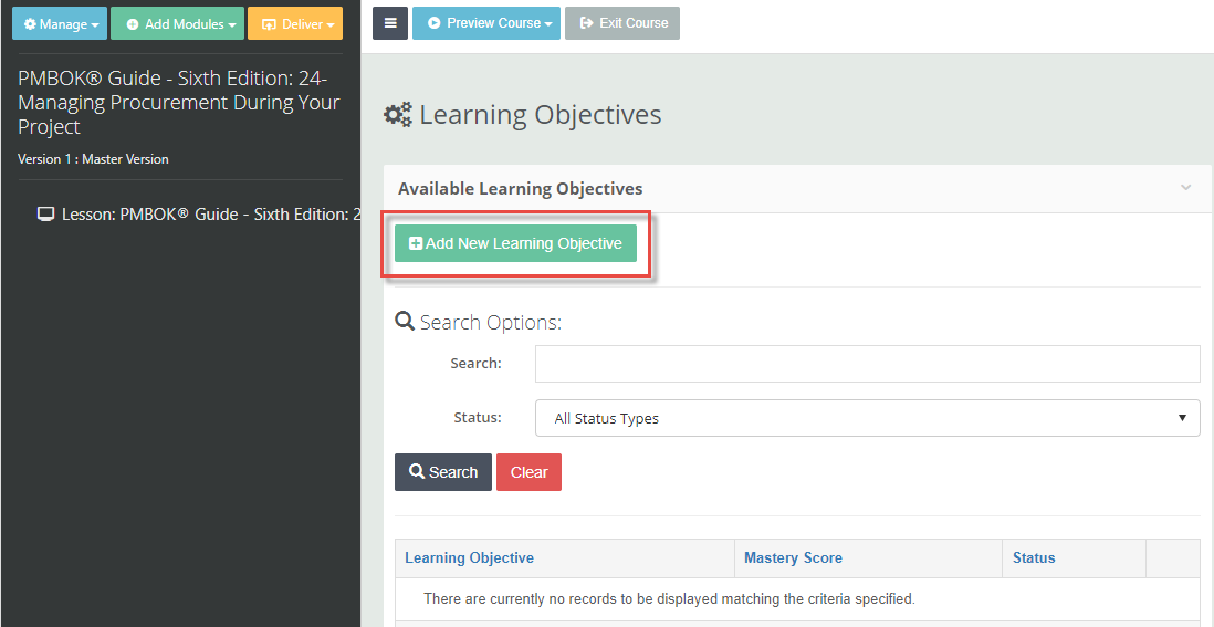 Course Learning Objectives