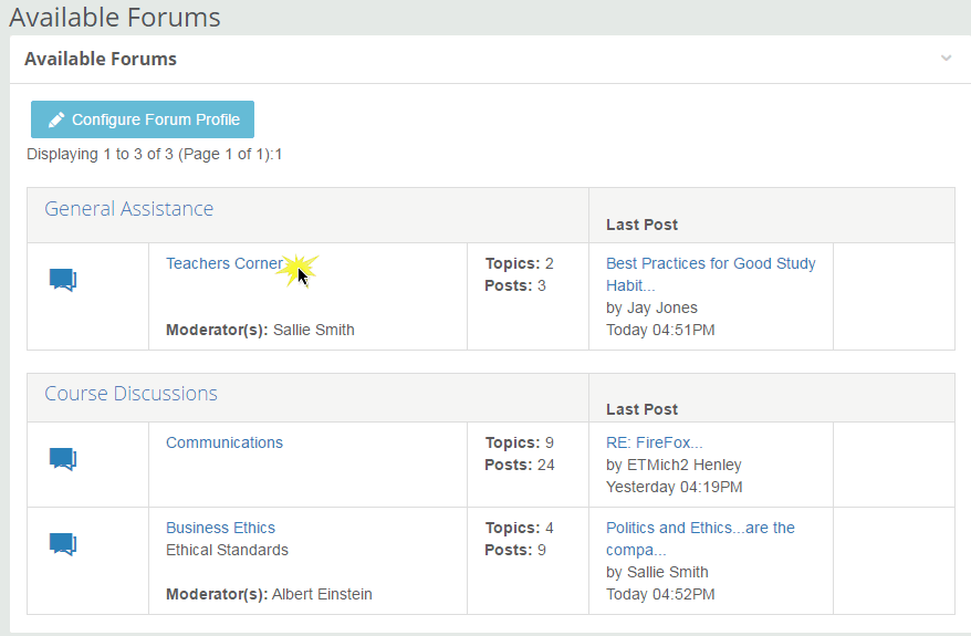 How Users Can Communicate with Forums