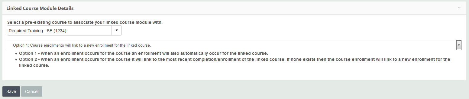 Linked Course Module