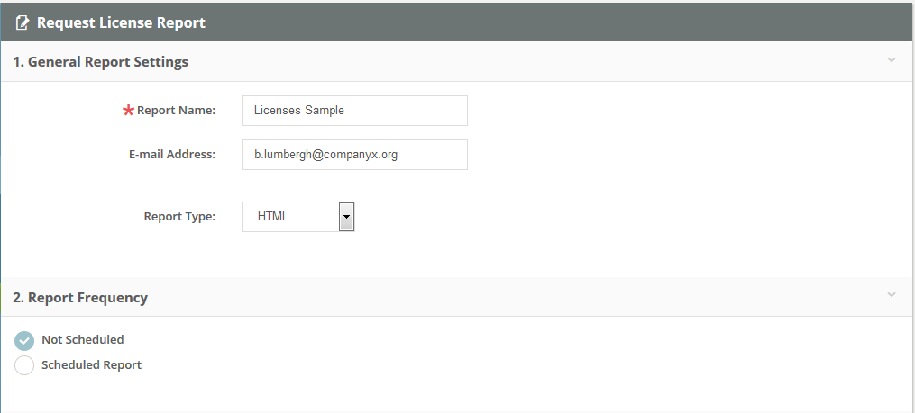 Licenses Report