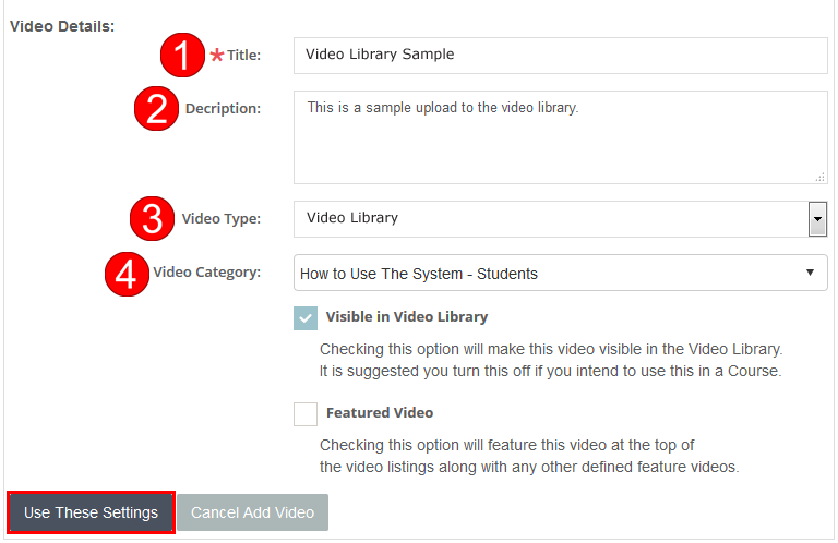 Managing Your Video Library