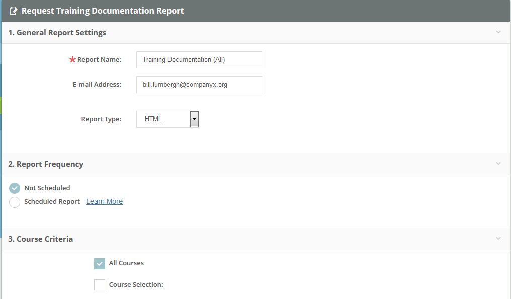 Training Documentation Report