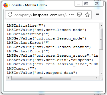 SCORM Module 1.2 Debug Tool