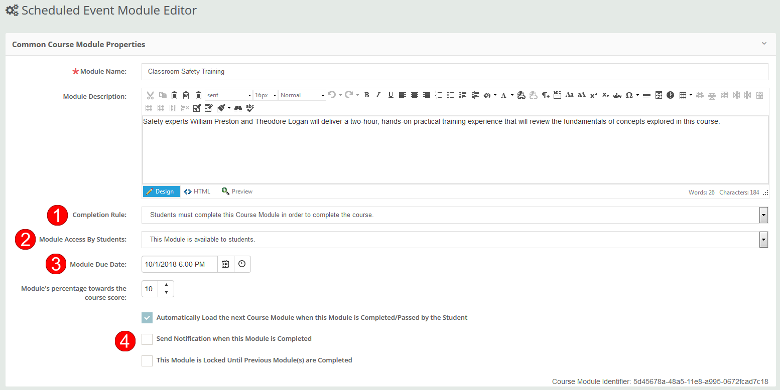 Scheduled Event Module