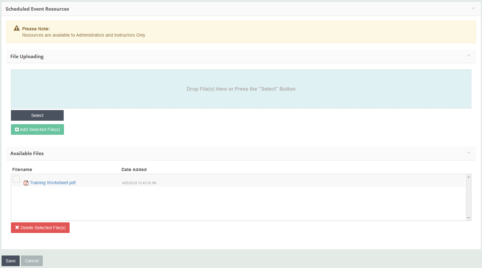 Scheduled Event Module