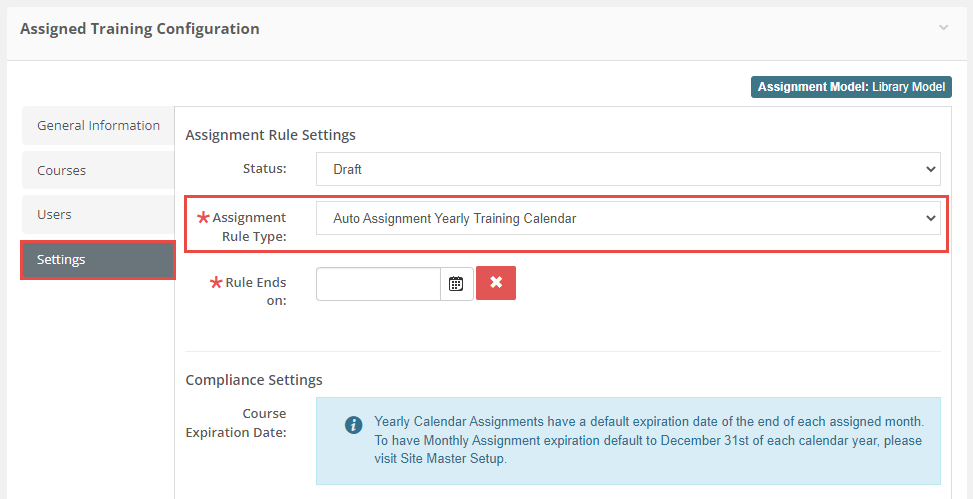 Annual Training - Multiple Courses Spread Across the Calendar Year