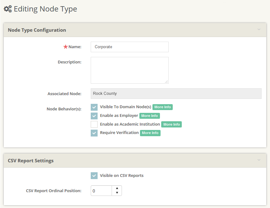 Organizational Node Types