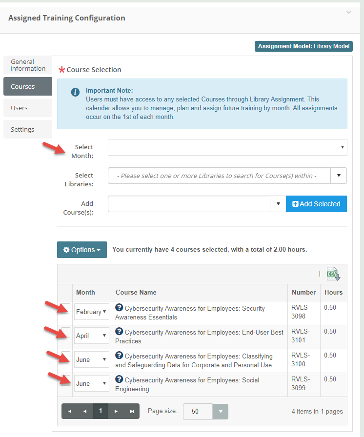 Calendar Training Assignment Overview