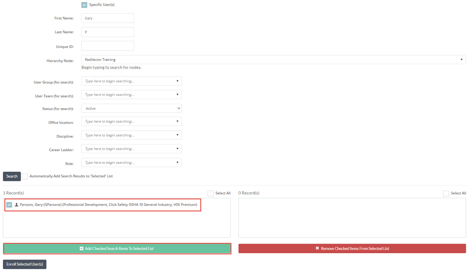 How Do I Enroll a User Into a Course?