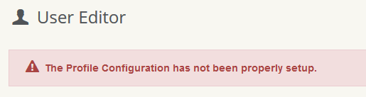 User Profile Configuration Overview