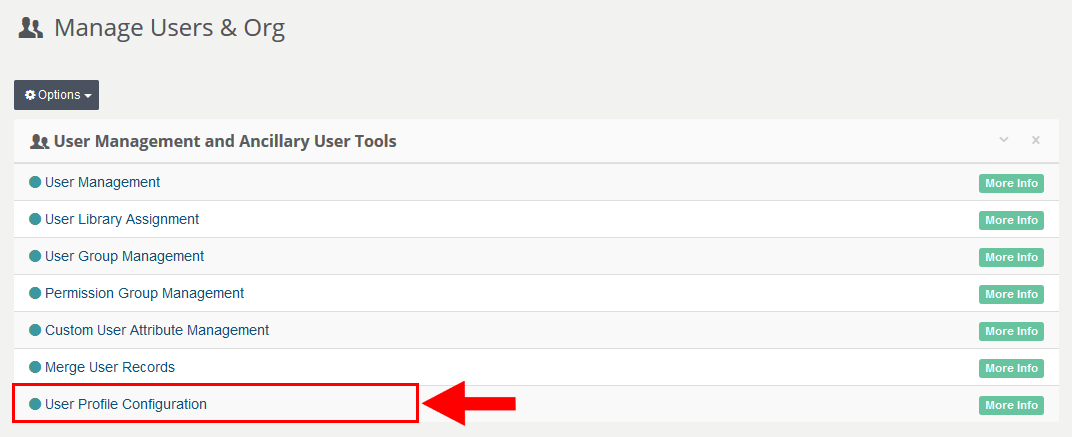 User Profile Configuration Overview
