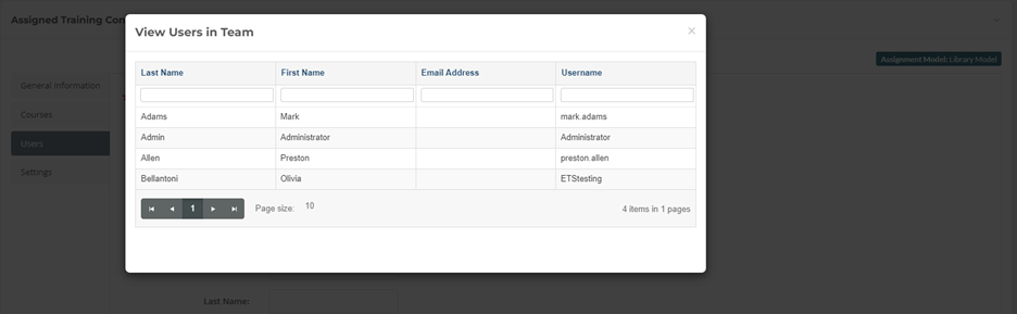 View Users in User Groups and User Teams